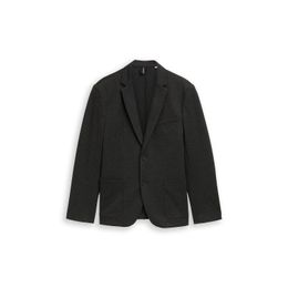 Tom Tailor Herren Regular Fit Piqu&eacute; Sakko, schwarz, Meliert, Gr. 50