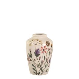 Chic Antique Steingut Vase mit Blumenmotiv skandinavische Deko Online Shop