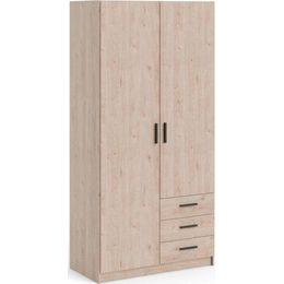 Kleiderschrank Inosign "Sprint Dreht&uuml;renschrank, Aufbewahrung Kasten Schrank Stauraum", braun, B:98,5cm H:200,4cm T:49,8cm, Spanplatte, Schr&auml;nke, Kleiderschrank, Breite 98,5/147 oder 195,5 cm, je mit Einlegeb&ouml;den und Kleiderstange