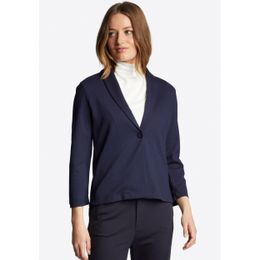 Jerseyblazer RICHROYAL, Damen, Gr. M, blau (tiefblau), Web, Obermaterial: 75% Viskose, 21% Polyamid, 4% Elasthan, Blazer, mit 1-Knop-Verschluss
