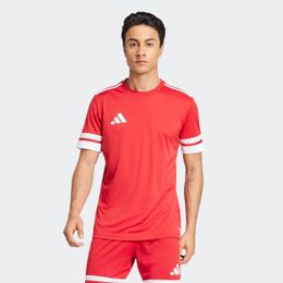 Fußballtrikot adidas Performance "SQUA25 JSY M", Herren, Gr. XL, rot (team power rot 2, weiß), Obermaterial: 100% Polyester, Rundhals, Trikots