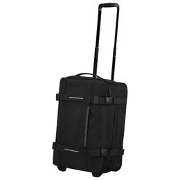 Reisetasche American Tourister "URBAN TRACK 55", Damen, Gr. B/H/T: 35cm x 55cm x 20cm, schwarz (asphalt schwarz), Polyester, Taschen Reisetasche, Trolley Reisegepäck Handgepäck TSA-Zahlenschloss