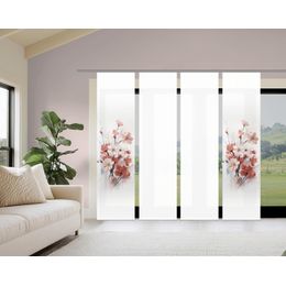 Schiebegardine Home Wohnideen "LOTUS", altrose, B:60cm H:245cm, Polyester, Gardinen, Schiebewand Seidenoptik, SET, Digitaldruck