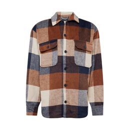 Jack & Jones Jack & Jones Hemd 'JJEBradley Ollie' Herren Gr&ouml;&szlig;e S navy / cognac / naturwei&szlig;