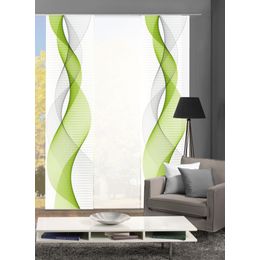 Schiebegardine Home Wohnideen "OPALIA 3ER SET" Gr. 1, grün (apfelgrün), B:60cm H:245cm, Microfaser, Polyester, Gardinen, HxB: 245x60