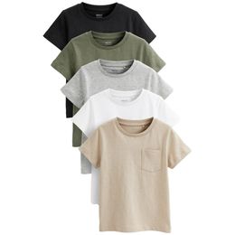 next T-Shirt Jungen Gr&ouml;&szlig;e 110 sand / grau / gr&uuml;n / schwarz / wei&szlig;