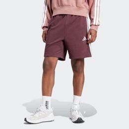 Shorts adidas Sportswear "M 3S FT SHO", Herren, Gr. XXL, N-Gr, rot (aurora ruby, weiß), Obermaterial: 55% Baumwolle, 36% Polyester, 9% Viskose, Hosen Shorts