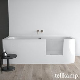 Tellkamp Salida Raumspar-Badewanne mit Duschzone und Verkleidung, 0100-044-00-AUF/CR,