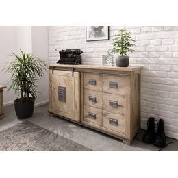 Sideboard Mango 140x45x85 whitewash lackiert RAILWAY #321