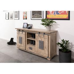 Sideboard Mango 128x45x70 whitewash lackiert RAILWAY #302