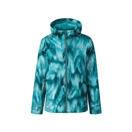 Tchibo - Regenjacke - Damen - Gr. L - petrol/print