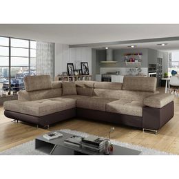 Pharao24.de Sofa Polsterecke in Braun und Beige