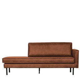 Pharao24.de Daybed aus Recyclingleder Cognac Braun