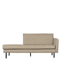 Pharao24.de Couchliege im Retrostil Boucle Stoff und Metall
