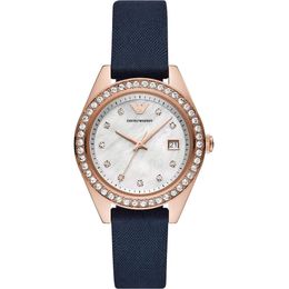 Emporio Armani Uhr Damen Gr&ouml;&szlig;e One Size nachtblau / rosegold / transparent / wei&szlig;