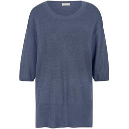 include - Rundhals-Pullover aus Kaschmir und Seide, blau, Gr. 40 / M - Seide