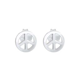 Elli Earrings 'Boho, Peace-Zeichen' female Silver size One Size