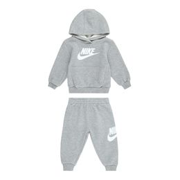Nike Sportswear Set 'CLUB FLEECE' M&auml;dchen Gr&ouml;&szlig;e 86/92 graumeliert / wei&szlig;