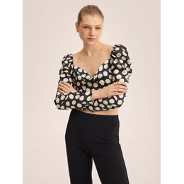 Mango Bluse 'Giralda' Damen Größe S creme / schwarz