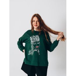 Radada Sweatshirt 'BREATH THE EARTH' female Green size M