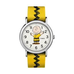 Timex Analoguhr 'Timex x Peanuts Charlie Brown' Jungen Gr&ouml;&szlig;e One Size gelb / schwarz