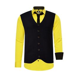 Rusty Neal Button Up Shirt male Yellow, Black size 6XL