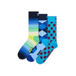 Happy Socks Socks '3-Pack Geometric Socks' female Blue size 41-46