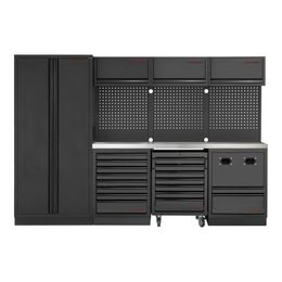 Kraftwerk MOBILIO BLK 4er Kombi mit Lochwand, Edelstahl 430 (3964K-BLK-IX)