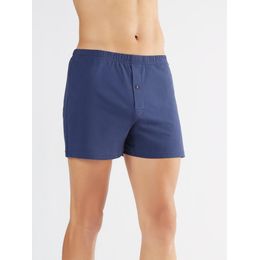 Albero Natur Boxer shorts 'Herren Boxershorts aus 100 % Bio-Baumwolle mit Knopfverschluss' male Blue size S