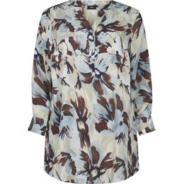 ZIZZI Tunika 'Vseli' Damen Größe 9XL/10XL hellblau / braun / grau / schwarz