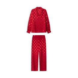 Gisela Pyjama Damen Gr&ouml;&szlig;e S grenadine / neonrot Winterkleid