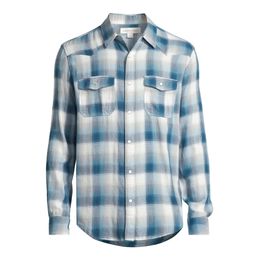 A&Eacute;ROPOSTALE Button Up Shirt male size S Light grey / Petrol / White