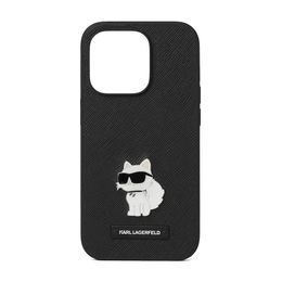 K by KARL LAGERFELD Karl Lagerfeld Smartphonehülle 'Ikon Choupette iPhone 16 Pro Max' Damen Größe One Size schwarz / weiß