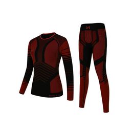 Meetwee Athletic Bodysuit 'Ski Base Layer for Skiing and Running' female Red size L