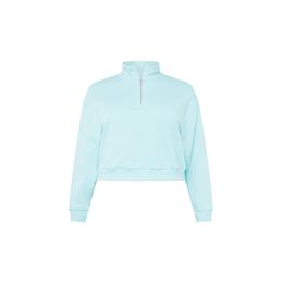 LEVI'S&reg; PLUS Levi's Plus Sweatshirt 'PL Cosmo 1/4 Zip' Damen Gr&ouml;&szlig;e XXL hellblau