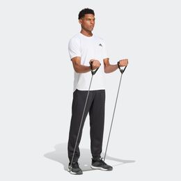 adidas Performance Workout Pants 'Game & Go Training 3 Bar-' male size M Black / White