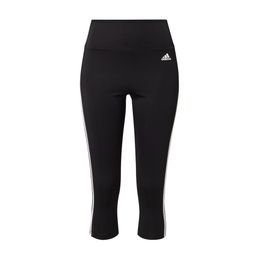 adidas Sportswear Sporthose 'Designed To Move High-Rise 3-Stripes 3/4' Damen Größe M schwarz / weiß