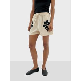 thinking mu Short 'GERANIO' Damen Gr&ouml;&szlig;e 40 creme / schwarz