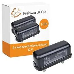 2 x Kennzeichenleuchte Universal 12V E3 Nummernschildbeleuchtung Anh&auml;nger PKW