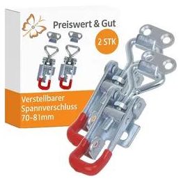 Pro Plus 2x Hebelverschluss verzinktem Stahl Anh&auml;nger Exzenterverschluss Abschlie&szlig;bar Verstellbarer Spannverschluss klein 70-81mm