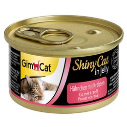 H&uuml;hnchen mit Krebsen GimCat ShinyCat in Jelly 24x70g