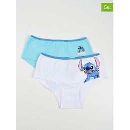Lilo and Stitch Lilo & Stitch 2er-Set: Pantys "Lilo & Stitch" in Türkis/ Weiß - 54% | Größe 128-140 | Kinder-waesche