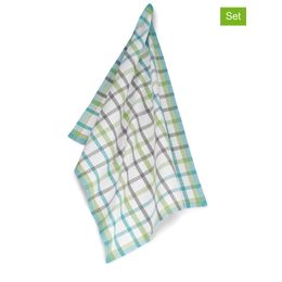 Kela 2er-Set: Geschirrtücher in Weiß/ Bunt - (L)70 x (B)50 cm - 50% | Tischwaesche