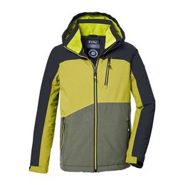 Killtec Ski-/ Snowboardjacke "Kow" in Anthrazit/ Grün/ Khaki - 46% | Größe 128 | Kinder-outdoor-jacken