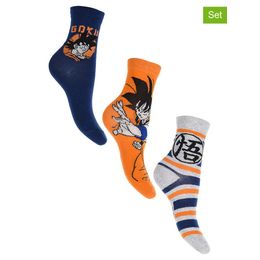 DRAGONBALL Z Dragon Ball Z 3er-Set: Socken "Dragon ball super" in Bunt - 50% | Größe 27-30 | Kinder-socken-strumpfhosen