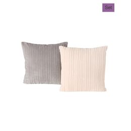 Boltze 2er-Set: Kissen "Emba" in Grau/ Creme - 71% | Dekokissen