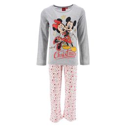 Disney Minnie Mouse Pyjama "Minnie" in Grau/ Weiß/ Rot - 48% | Größe 98 | Kinder-waesche