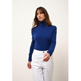 Just Cashmere Kaschmir-Rollkragenpullover "Ava" in Blau - 55% | Gr&ouml;&szlig;e M | Damen-pullover-cardigans