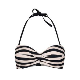 Short Stories Bikini-Oberteil in Schwarz/ Creme - 64% | Gr&ouml;&szlig;e 38C-Cup | Damen-bademode