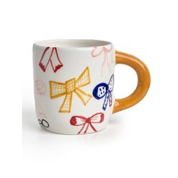 The Wild Hug Tasse "Bows" in Wei&szlig;/ Bunt - (H)9 cm - 13% | Gedeckter-tisch